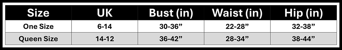 Size Charts - Delightful Shape